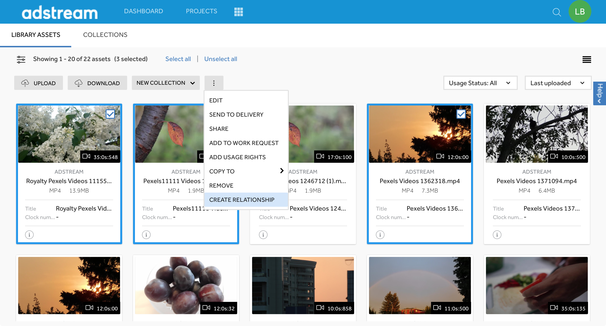 Working With Assets – Adstream Help Centre